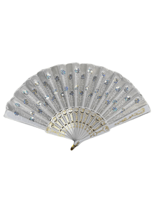 Hand Held Folding Dance Fan - Black, Red | DanceWear Corner