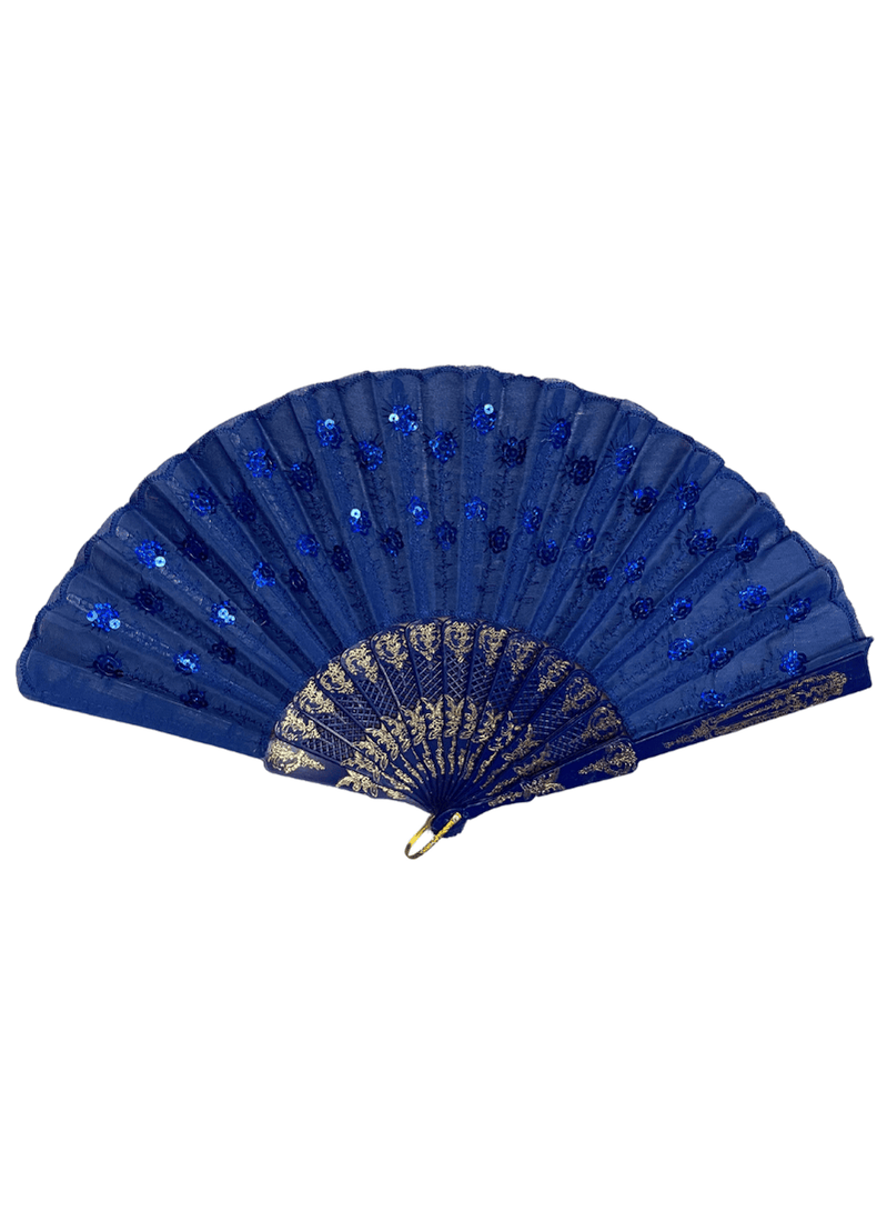 Hand Held Folding Dance Fan - Black, Red | DanceWear Corner