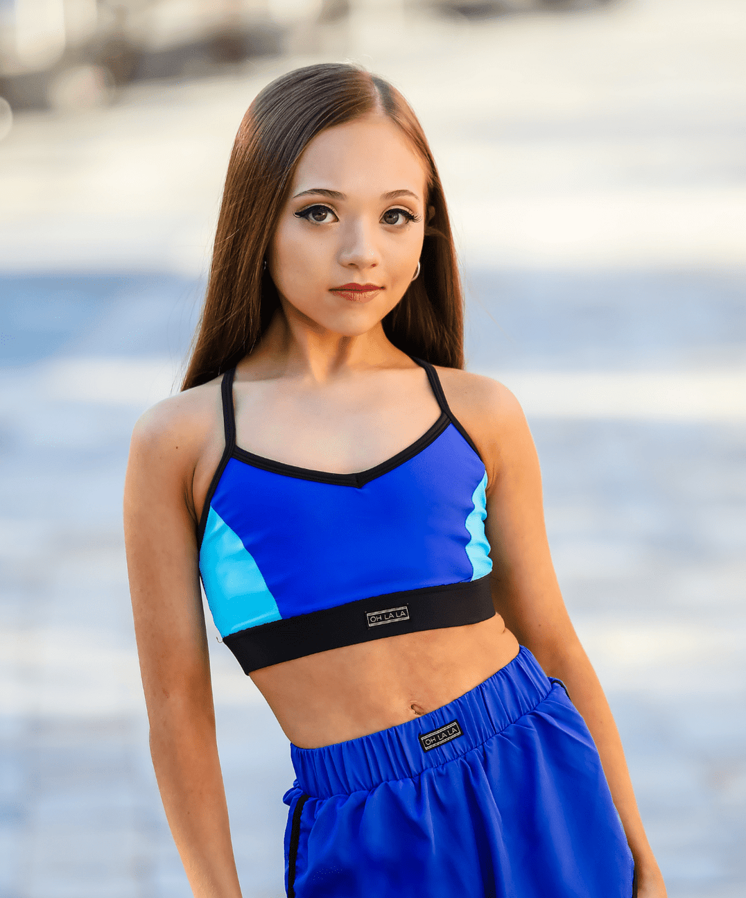 Oh La La Dancewear (OLL276-ADB) The Villa Top - Aquarius/Dazzling Blue — DanceWear Corner