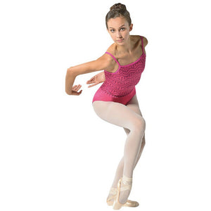 Ballet Rosa Alanis Leotard | Camisole Leotard with Geometric Pattern ...