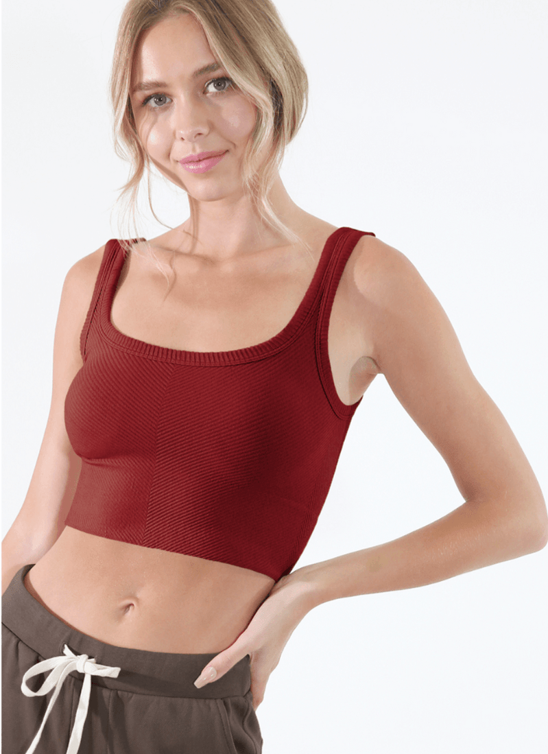 Chevron Ribbed Crop Top — DanceWear Corner