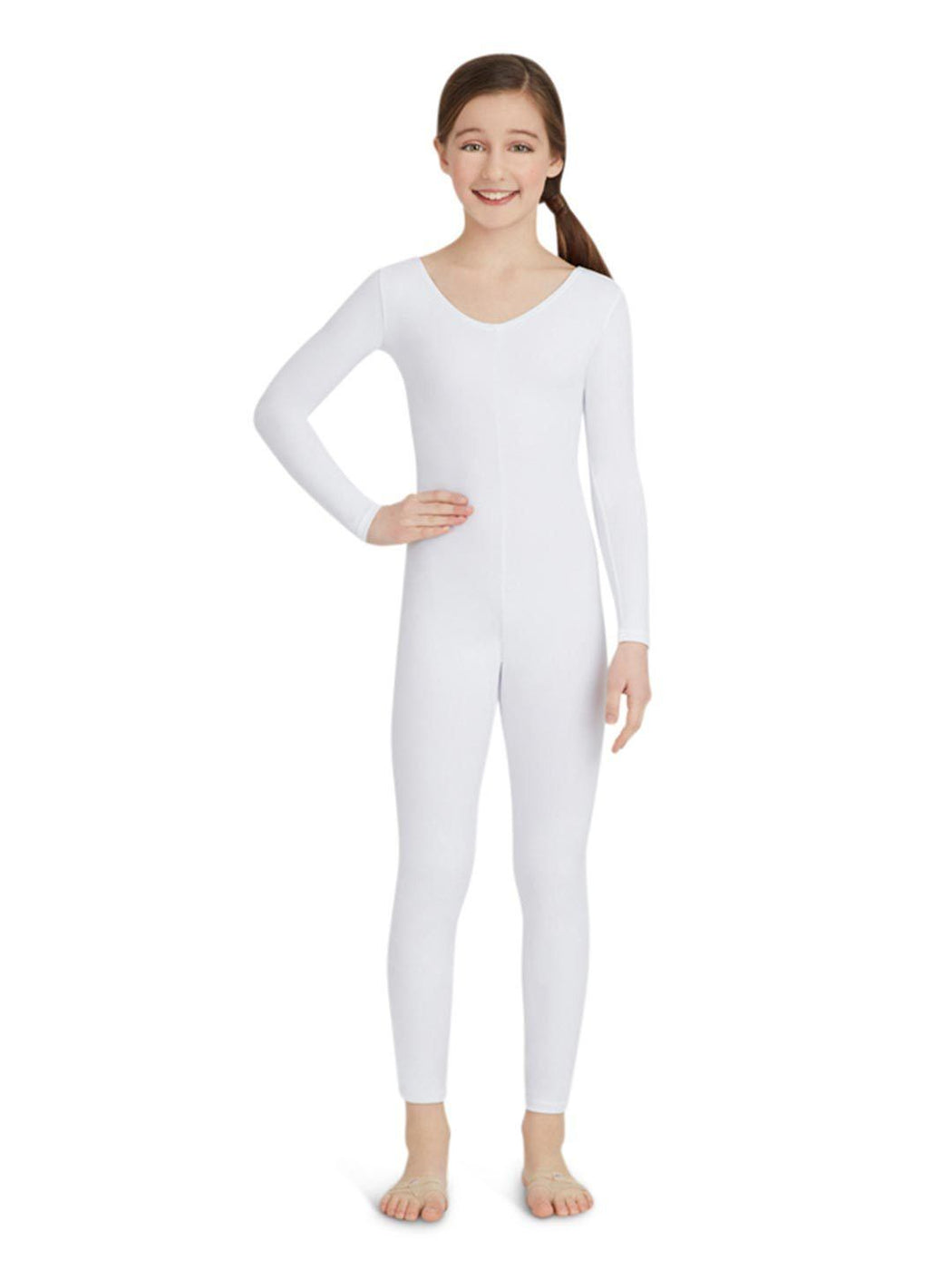 Girls' Long Sleeve Unitard | Girls' Long Sleeve Bodysuit — DanceWear Corner